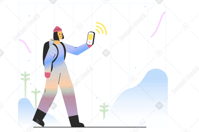 Searching for signal Illustration in PNG, SVG