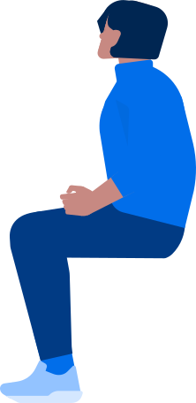 Man sitting side view Illustration in PNG, SVG