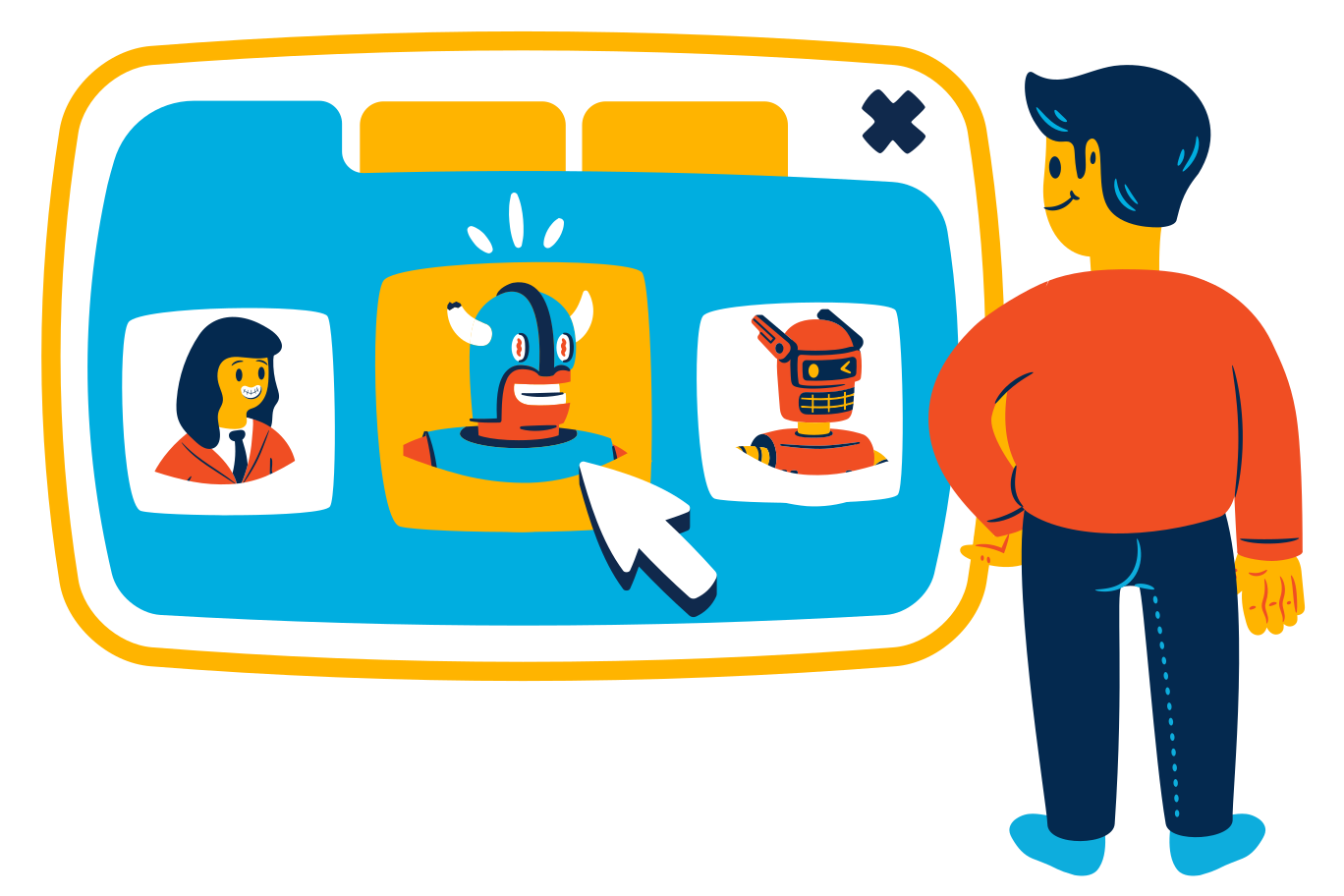 Select player Illustration in PNG, SVG