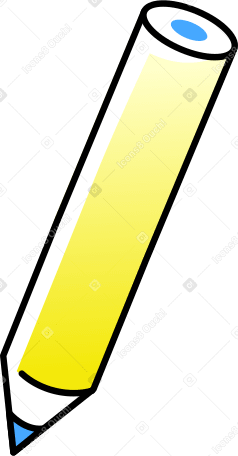 Blue pencil Illustration in PNG, SVG