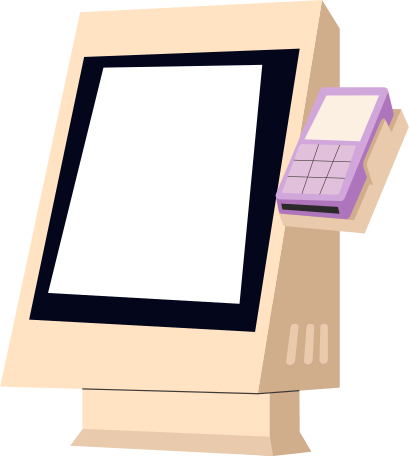 Self- checkout Illustration in PNG, SVG