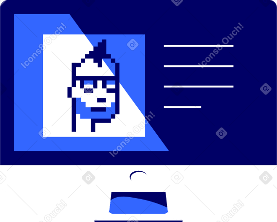 Ilustração de Picture on the monitor screen em PNG e SVG