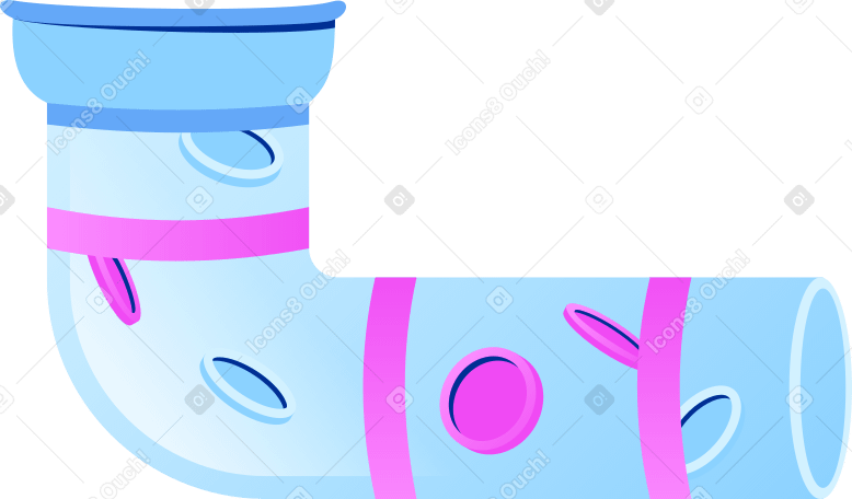 Horizontal money pipe end Illustration in PNG, SVG