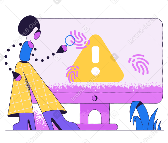 Suspicious activity Illustration in PNG, SVG