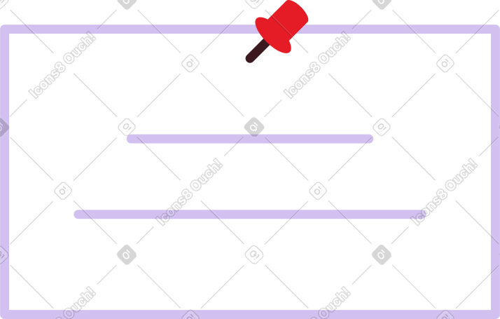 Note pinned with a button PNG, SVG