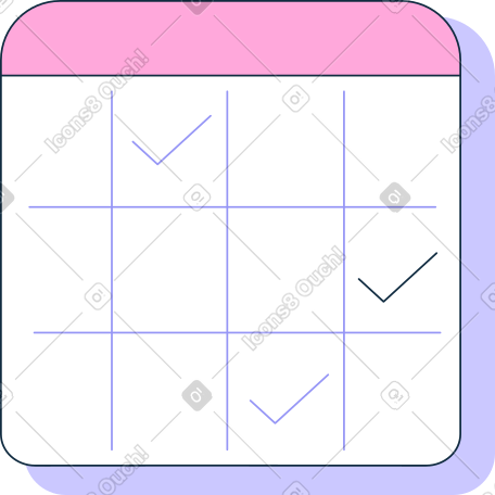 Calendar with marked days PNG, SVG