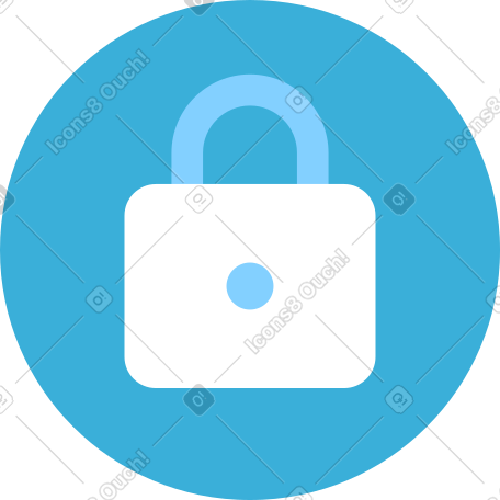 Icon of the lock in the circle PNG, SVG
