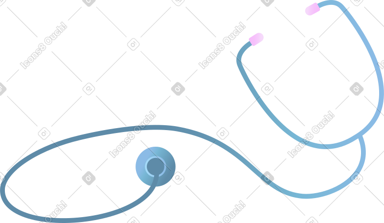 Blue stethoscope PNG, SVG