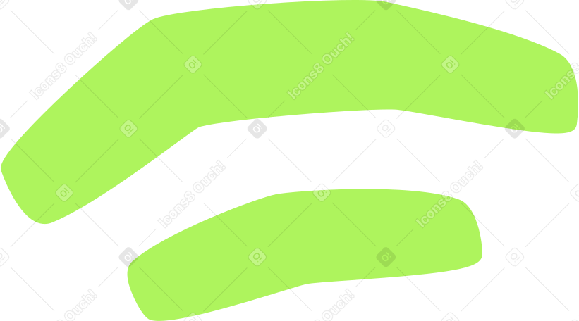 Two green lines Illustration in PNG, SVG