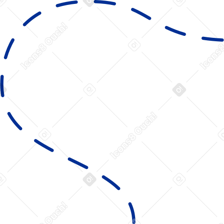 Trailing dashed line Illustration in PNG, SVG