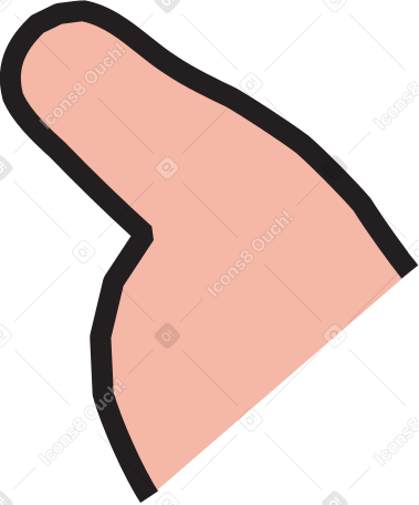 Big finger Illustration in PNG, SVG