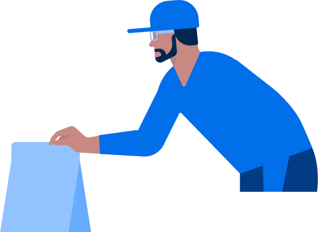 Fast food worker Illustration in PNG, SVG