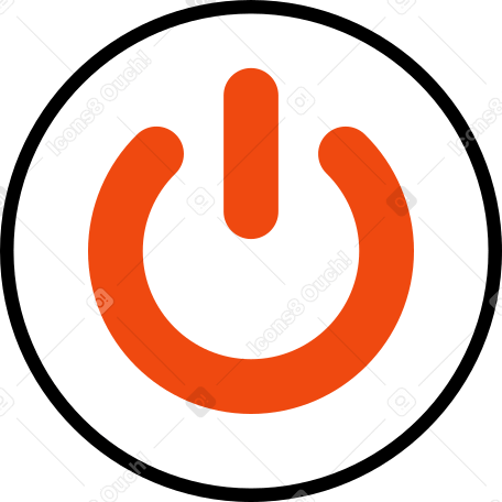Launch button Illustration in PNG, SVG