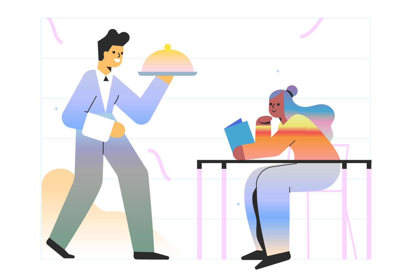 Waiting for your order Illustration in PNG, SVG