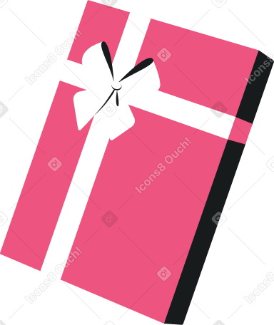 Box with bow Illustration in PNG, SVG