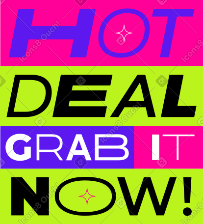 Text hot deal - grab it now! PNG, SVG