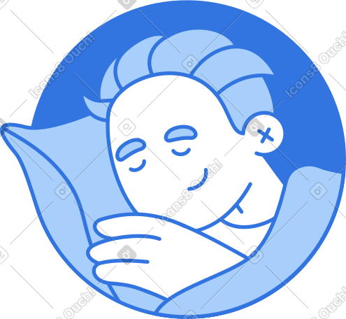 Man sleeping avatar PNG, SVG