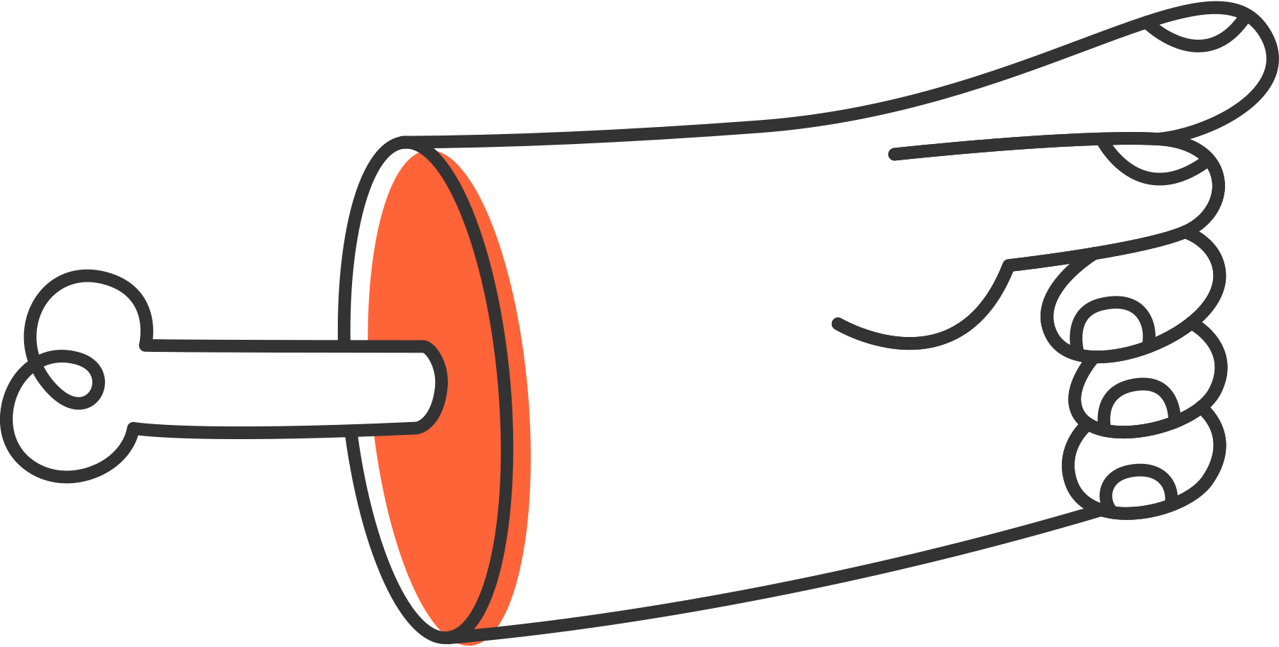 Hand halloween Illustration in PNG, SVG