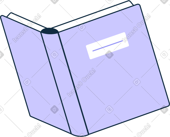 Half open lilac book PNG, SVG