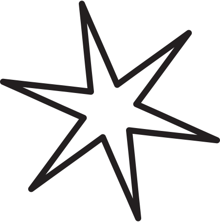 White multi-pointed star Illustration in PNG, SVG