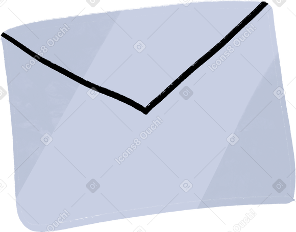 Gray letter envelope Illustration in PNG, SVG