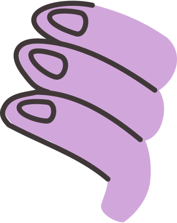 Purple fingers Illustration in PNG, SVG