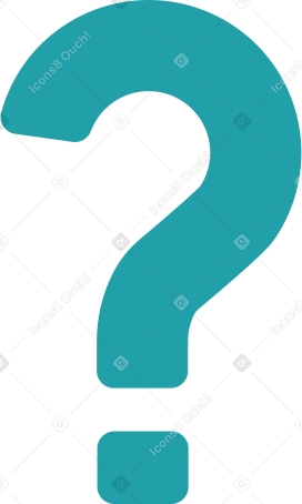 One green questions Illustration in PNG, SVG