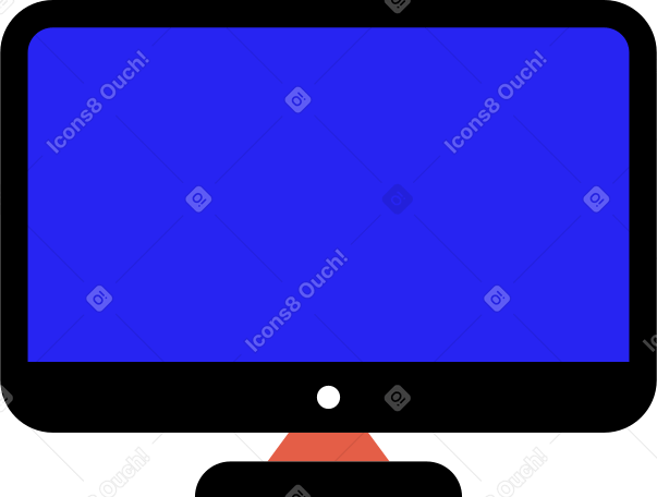 Blue screen monitor Illustration in PNG, SVG Blue screen monitor Illustration in PNG, SVG