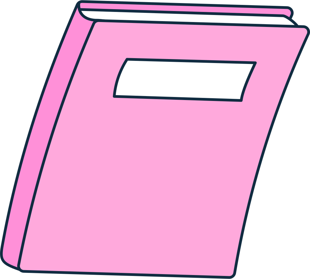 Pink notebook Illustration in PNG, SVG