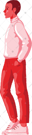 Man standing side view PNG, SVG