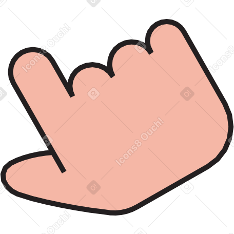 Cartoon Hand Pointing Down