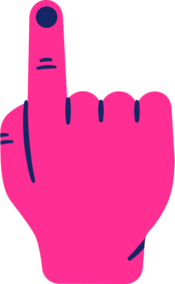 Index finger up Illustration in PNG, SVG