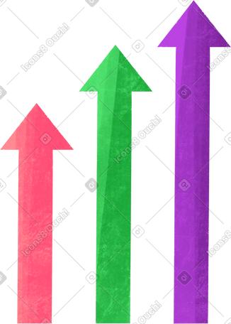Three arrows up PNG, SVG