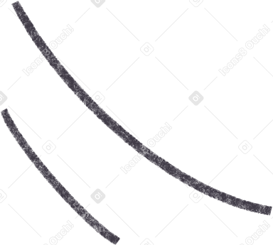 Two rounded lines Illustration in PNG, SVG