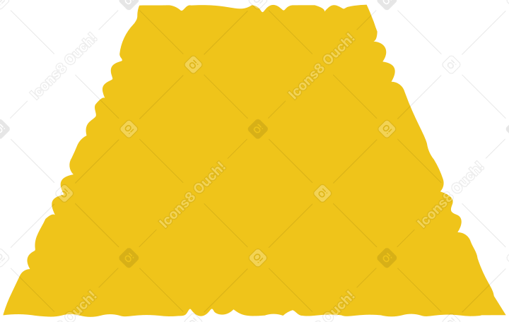 Yellow trapezoid Illustration in PNG, SVG