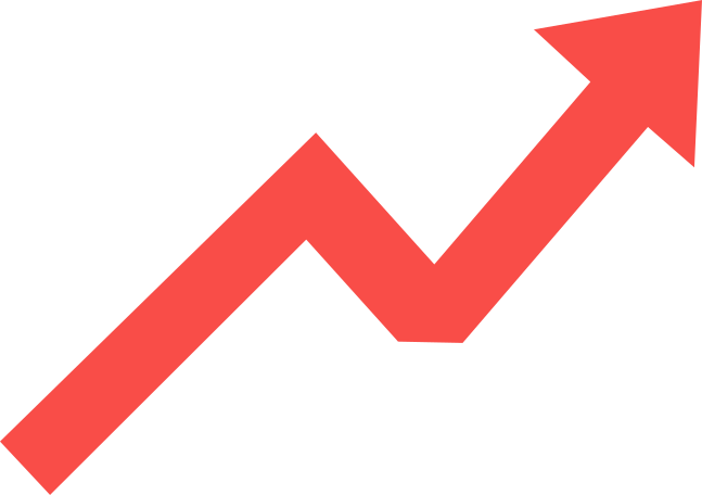Red up arrow Illustration in PNG, SVG