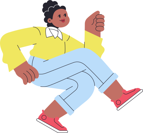 Ilustração de Girl sitting with crossed legs and holding something em ...