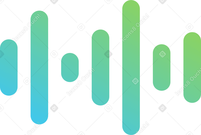 Gradient sound wave PNG, SVG