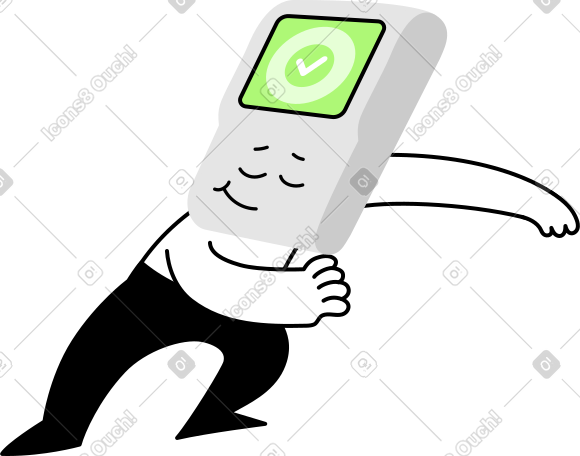 Character with a terminal head PNG, SVG