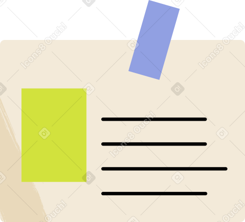 Work note sticker Illustration in PNG, SVG