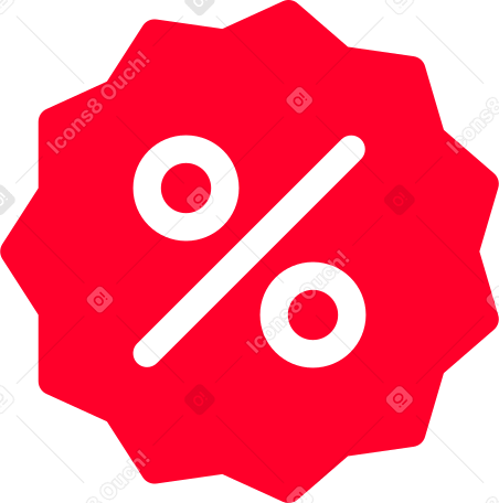 Sale percent sticker Illustration in PNG, SVG