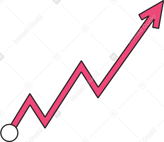 Pink up arrow Illustration in PNG, SVG