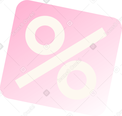 Square icon with percent sign PNG, SVG