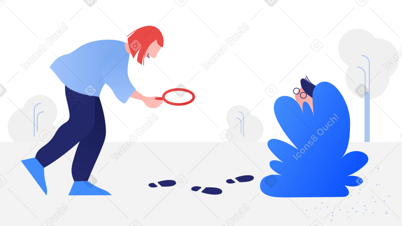Tagging along Illustration in PNG, SVG