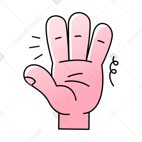 Stop gesture Illustration in PNG, SVG