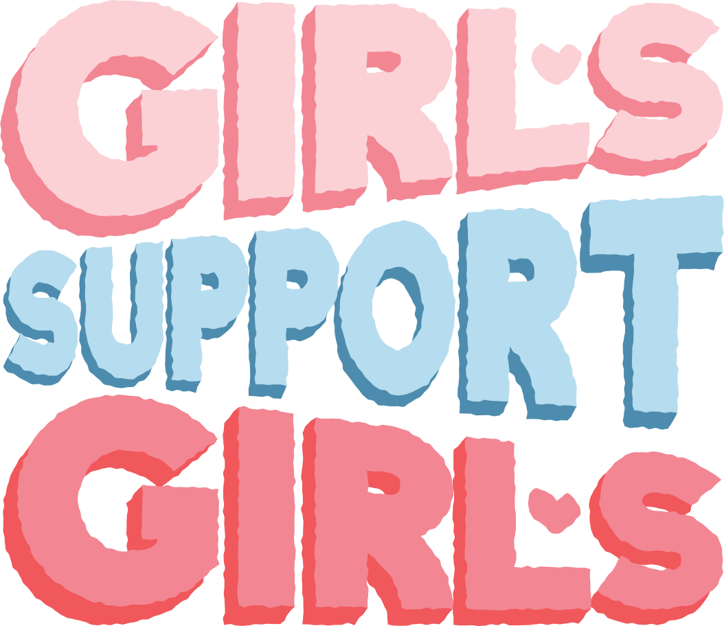 Girls support girls Illustration in PNG, SVG