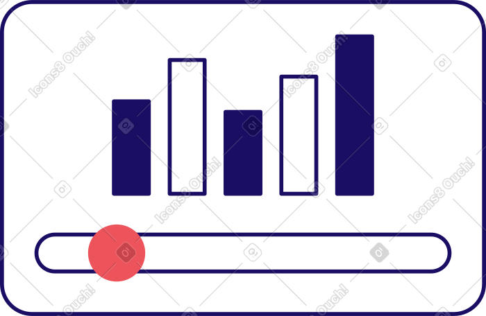 Graph and slider bar PNG, SVG