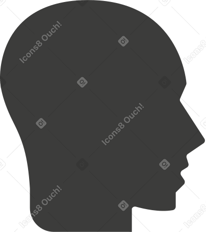 Human head Illustration in PNG, SVG