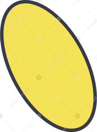 Yellow oval Illustration in PNG, SVG