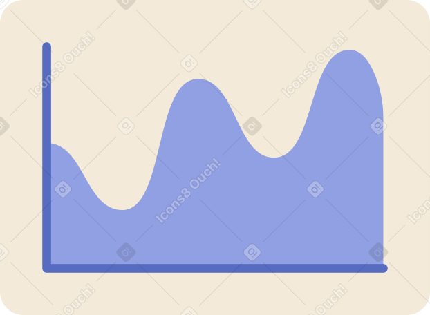Graph with curve Illustration in PNG, SVG